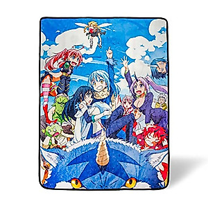 That Time I Got Reincarnated As A Slime Plush Throw Blanket | Super Soft Fleece Blanket, Cozy Sherpa Cover For Sofa And Bed, Home Decor Room Essentials | Anime Manga Gifts | 45 x 60 Inches