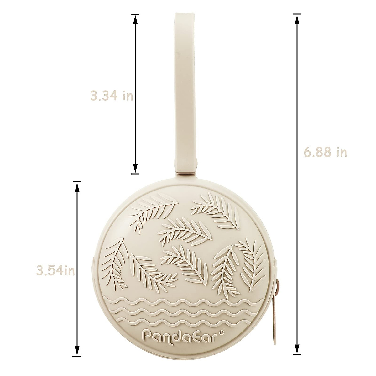 PandaEar 3 Pack Silicone Pacifier Holder Case, Portable Travel Pacifier Pouch for Newborns, BPA-Free Silicone Pacifier Storage Container for Boys & Girls (Green, Blue, Cream)