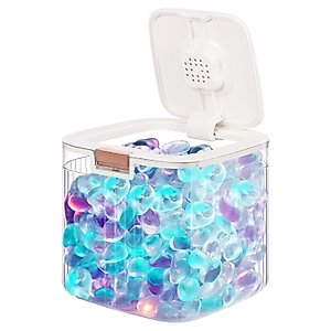 OMISTAR Laundry Pods Container, Laundry Detergent Organizer,Laundry Case with Pop-Up Lid Design, Laundry Room Storage Container Great For Dishwasher Pods
