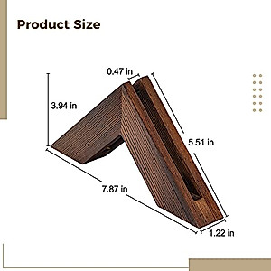 TIMCORR Vinyl Record Holder Set : Vinyl Wall Mount for Record Display, Pine Wood Album Shelf with Sticky Transparent Tapes Hanging on the Wall (Pine Wood Set of 4)