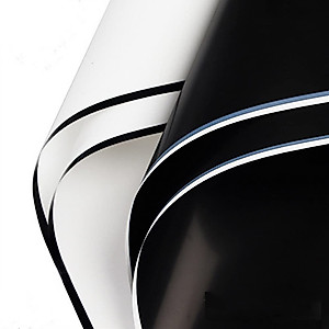 40 Sheets black and white aristocratic border Flower Wrapping Paper ，Waterproof Thicken Florist Bouquet Packaging Paper， Gift or Gift Box Packaging Paper 22.8 x 22.8 inch(Dark Black + Porcelain White)