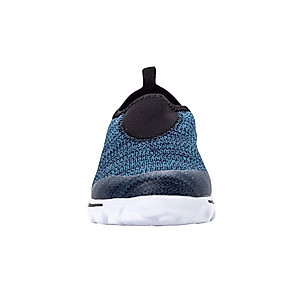 Propet Women's TravelActiv Slip-On Sneaker, Blue Heather, 8 X-Wide US