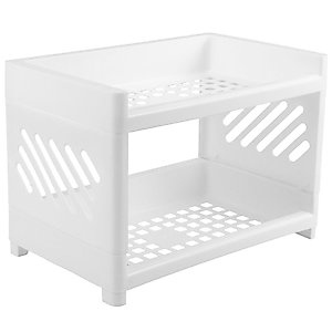 VILLCASE Desk Storage Rack, Desk Organizer Shelf Top Shelf Stand Plastic Bathroom Countertop Organizer Corner Shelf Bedroom Storage Tray Storage Shelf Storage Box Toiletries