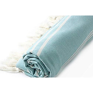Cacala Turkish Hand Loomed Towels Peshtemal Highly Absorbent Quick and Easy Dry Soft and Comfortable for Shower, Spa, Pool, Gym and Yoga 100% Cotton Sultan Series, 37" x 70"