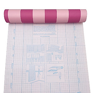 SimpleLife4U Pink Stripes Shelf Liner Peel & Stick Furniture Paper Cover School Classroom Storage Boxes 17.8 Inch by 9.8 Feet