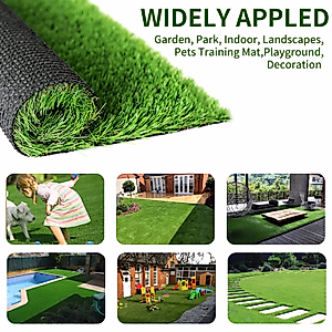SunVilla Artificial Grass Rug Indoor Outdoor, 13ft x 25ft (325 Square FT) Realistic Thick Synthetic Fake Grass Mat for Dogs, Garden Lawn Landscape Patio Grass