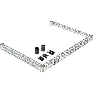 Nexel 36"W x 18"D Poly-Z-Brite Three-Sided Wire Frame