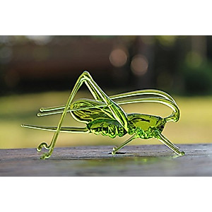 Statue of Glass Grasshopper Cute Green Glass Grasshopper from Glass Menagerie Flame work Gift