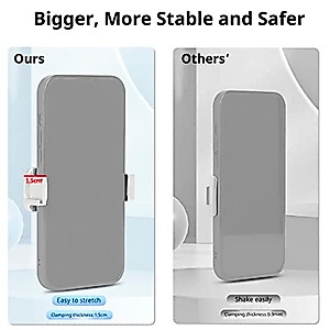 HAFOKO OM6 Metal Magnetic Phone Holder with Cold Shoe for Microphone Smartphone Tripod Mount Compatible for DJI OM 6 /OM 5/OM 4 Smartphone Handheld Gimbal Stabilizer Accessories