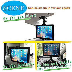 Nanmara Car Mount for iPad Tablet & Smartphone Clip Holder for Sun Visor