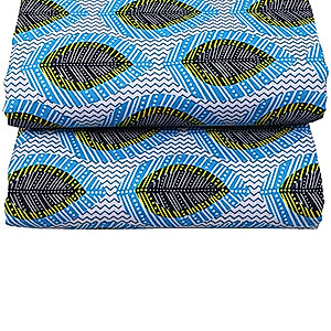 African Fabric 6 Yards BintaRealwax 100% Polyester Ankara Fabric for Party Dress 6198