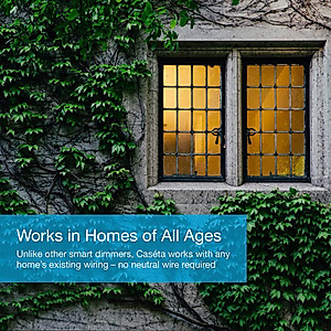 Lutron Caséta Wireless Smart Lighting Dimmer Switch for Wall and Ceiling Lights | PD-6WCL-WH | White