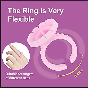 Burboeiy 100PCS Glue Rings Lash Rings for Glue Glue Rings for Eyelash Extensions Eyelash Glue Holder Lash Glue Rings Smart Glue Cups