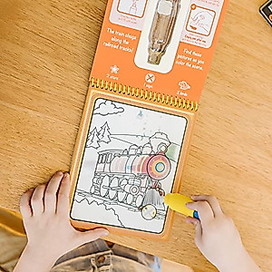Melissa & Doug On the Go Water Wow! Reusable Water-Reveal Activity Pad - Vehicles - Stocking Stuffers, Mess Free Coloring Books For Toddlers Ages 3+, Travel Toys