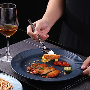 tiokin Sporks,4-Pack Salad Forks 18/10 Stainless Steel 7.4 Inches Long Handle Dessert Spoons Ice Cream Spoons Flatware Set Reusable Fruit Appetizer Dessert Forks for Household Use or Camping