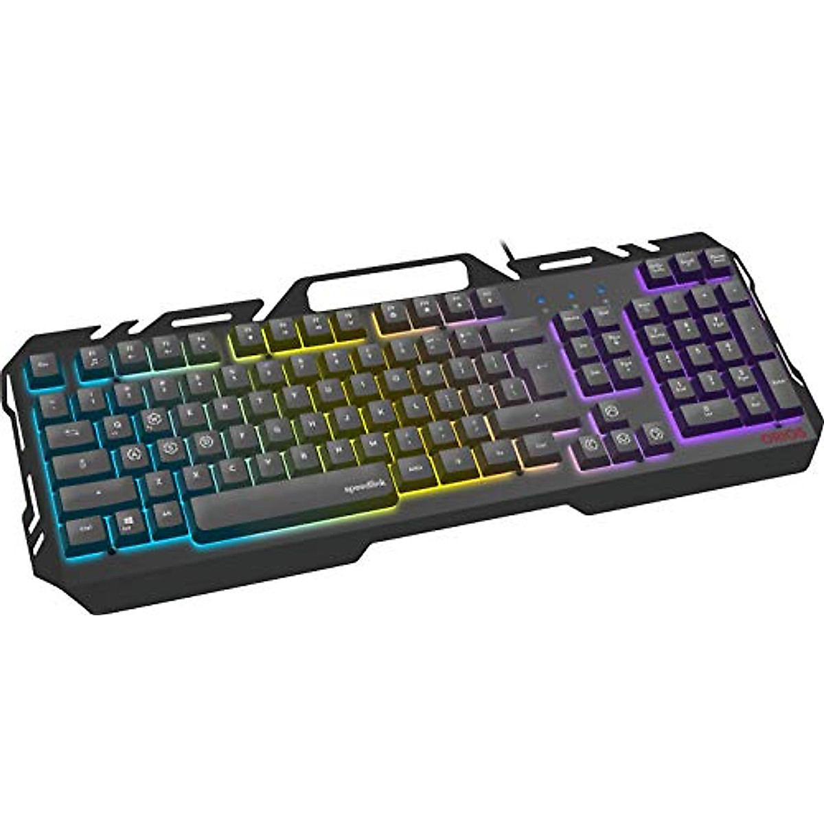 Speedlink ORIOS Metal Gaming Keyboard with RGB LED Lighting, Anti-Ghosting, 12 Multifunctional Keys for PC, Black