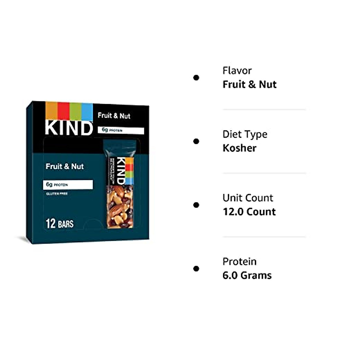 KIND KIND Bars, Fruit & Nut, Fruit & Nut, 12 Count (Pack of 12)