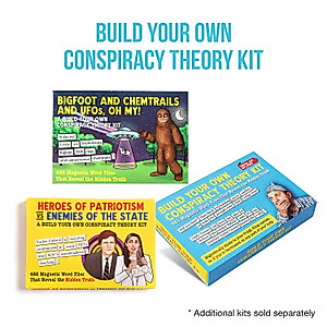 Heroes of Patriotism vs Enemies of The State - Conspiracy Theory Kit by Dissent Pins - Funny Fridge Magnet Word Games for Adults (498 Word Tiles)