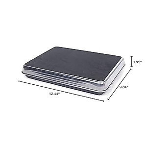 LOYALHEARTDY 440lb Digital Shipping and Postal Scale, with Heavy Duty Stainless Steel Large Platform, Industrial Floor Scale 2 AAA Batteries Include 12.4"X 9.8"
