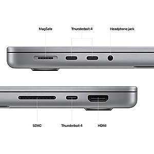 Apple 2023 MacBook Pro Laptop M2 Pro chip with 12‑core CPU and 19‑core GPU: 14.2-inch Liquid Retina XDR Display, 16GB Unified Memory, 1TB SSD Storage. Works with iPhone/iPad; Space Gray