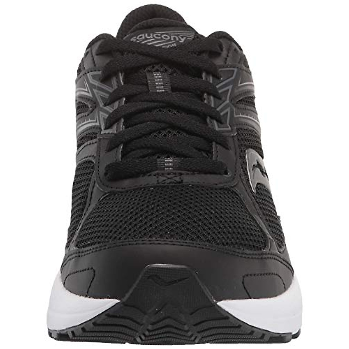 Saucony Men's Core Cohesion 14 Road Running Shoe, Black/White, 13 Wide