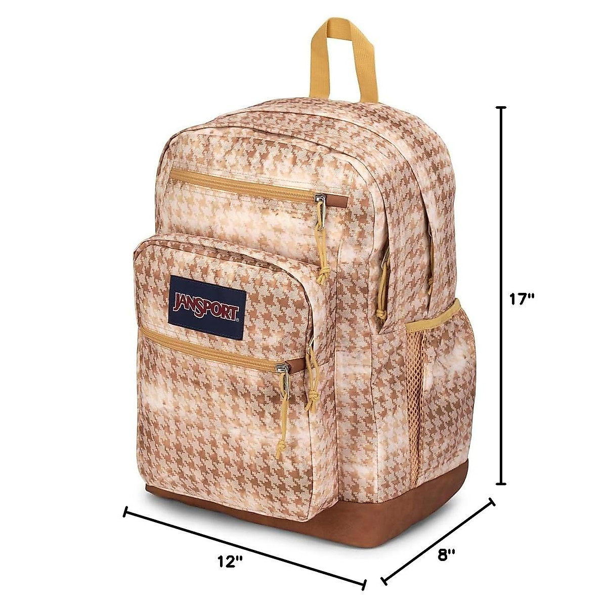 JanSport Cool Student Backpack - School, Travel, or Work Bookbag with 15-Inch Laptop Pack, Boho Floral Graphite Grey