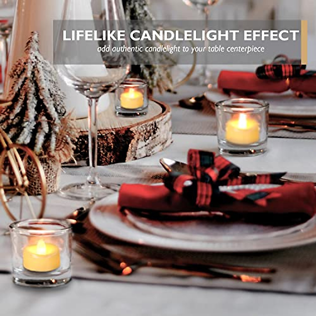 YOJACIKI Flameless Candles, 12 Pack Remote Control Tea Lights, Battery Candles Flickering, 6/8H Timer LED Tea Lights with Remote for Halloween Christmas Home Decor, Dia 1-1/2” X H 1-1/4”(Warm White)