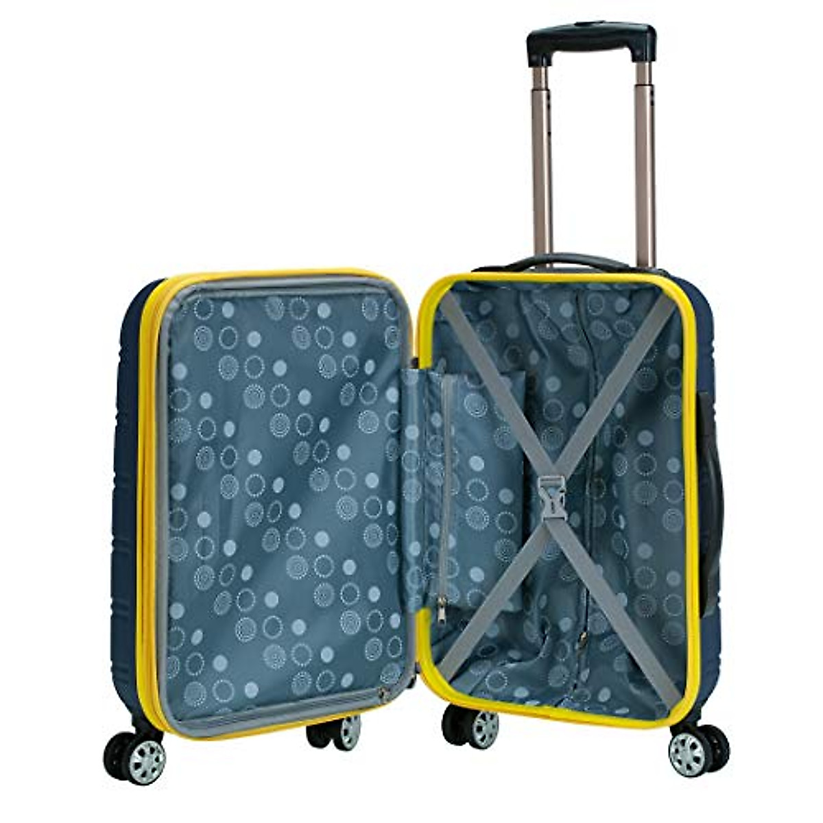 Rockland Melbourne Hardside Expandable Spinner Wheel Luggage, Navy, Carry-On 20-Inch