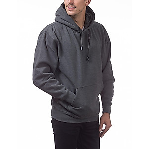 Pro Club Men's Heavyweight Pullover Hoodie (13oz), Charcoal, Medium