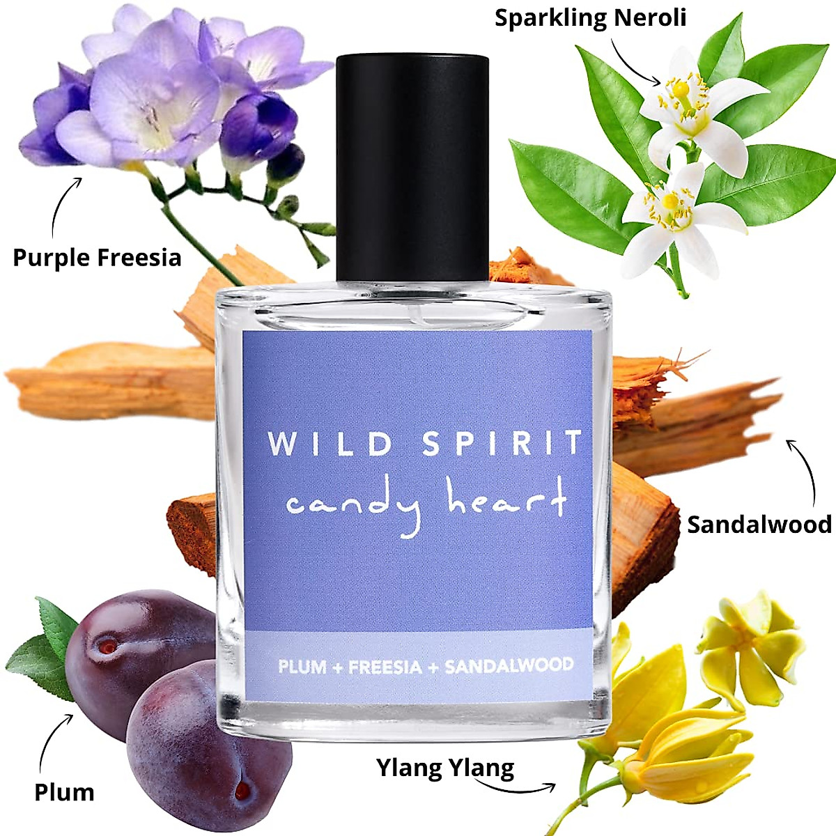 Wild Spirit Candy Heart Eau De Parfum Spray | Fruity Floral Cruelty-Free Perfume for Women, 1 fl oz/30mL