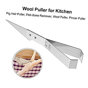 Grill Scraper Tool 10pcs Hair Puller Seafood Tools Hair Shaver Pin Bone Pliers Flat Hair Pliers Wool Puller Chicken Hair Tweezers Boneless Fish Bone Kitchen Supplies Razor Silver