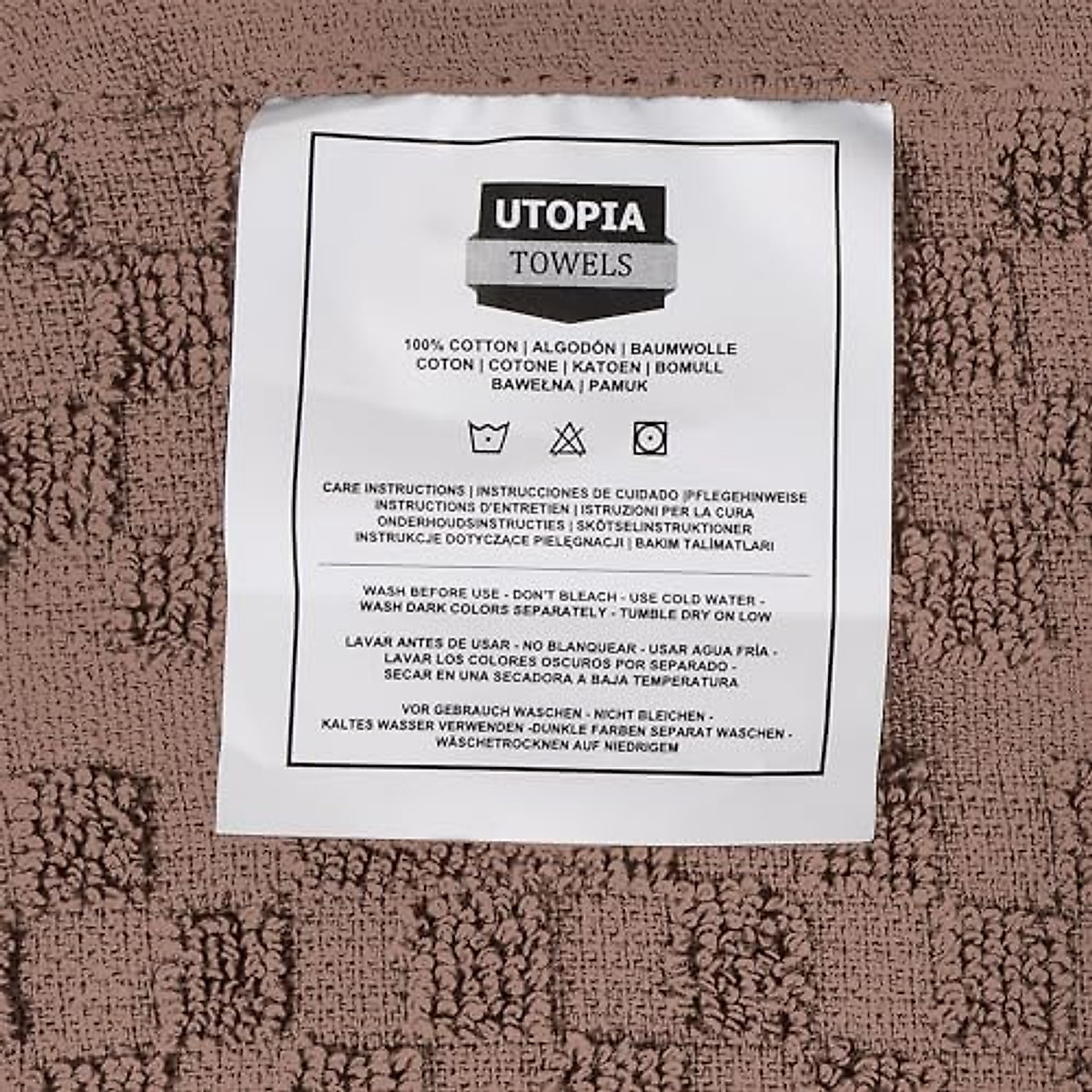 Utopia Towels Kitchen 12 Pack, 15 x 25 Inches, 100% Ring Spun Cotton Super Soft and Absorbent Linen Dish Towels, Tea Bar Set (Brown)