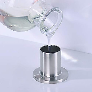 Kitchen Sink Soap Dispenser Brushed Nickel BZOOSIU Solid Brass Pump Head Sink Refillable Bottle, Spot Resist Stainless