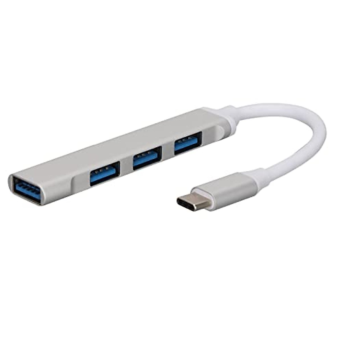 USB C Hub,4 in 1 High Speed USB Docking Station,USB Splitter with with 4 USB Port,USB Extender,Compatible for USB C Laptops/Phones/Keyboard/Printer/Tablet(Silver)