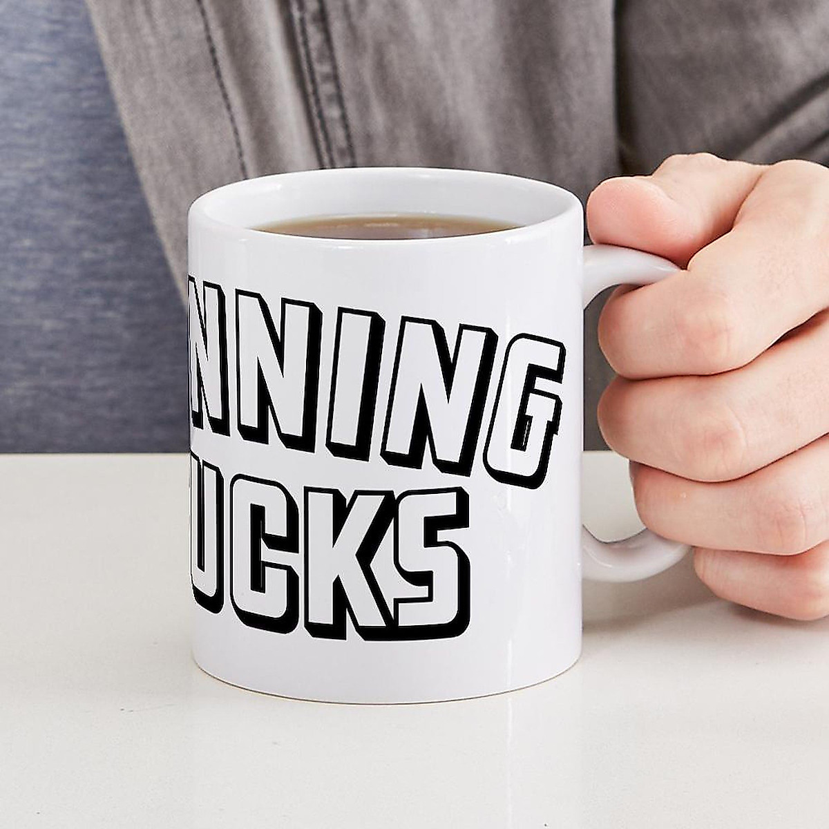 CafePress Running Sucks Ceramic Coffee Mug, Tea Cup 11 oz
