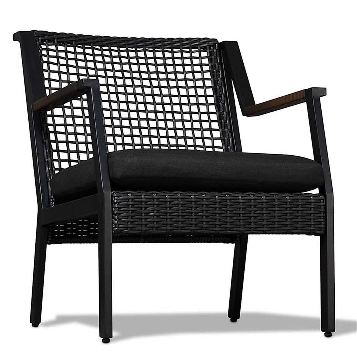 Real Flame Calvin Outdoor Chair Set of 2 - Powdered Aluminum Frame with Resin Wicker Weave
