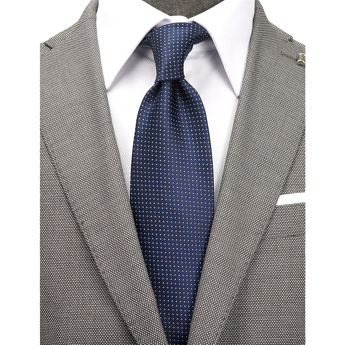 ZENXUS Extra Long Ties for Big and Tall Men, 63 inch XL Long Neckties, Blue, Grey, Purple, 4-Pack