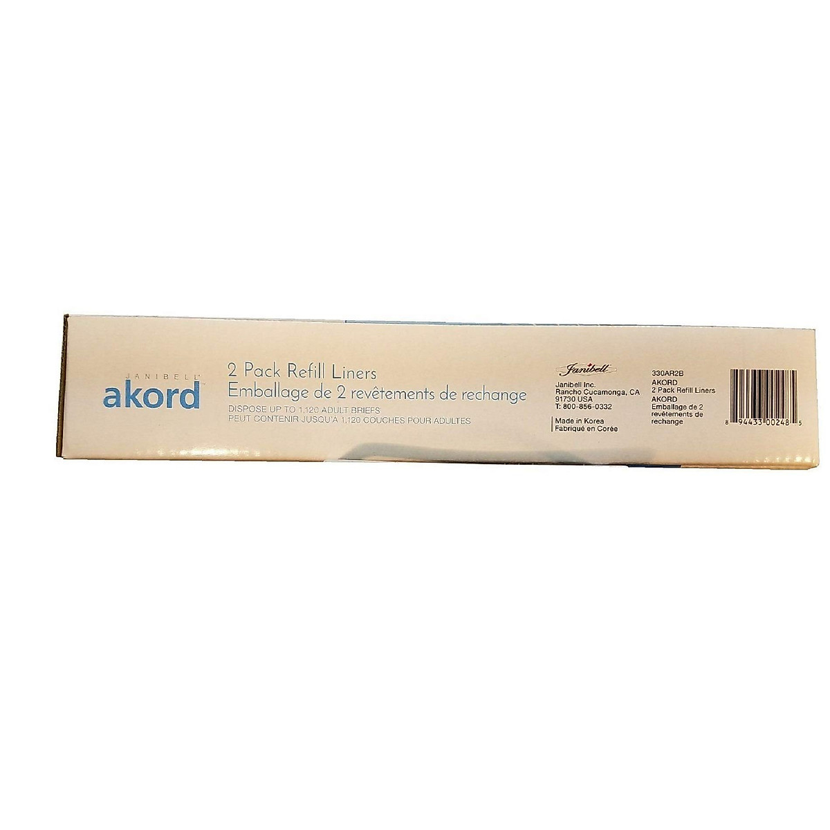 Akord 4-Pack Liner Refills For Janibell 330 Model Adult Diaper System (2 Packs in each of 2 Boxes)