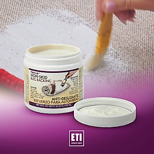 Environmental Technology Fiber-Lok Non-skid Backing (16 oz) Anti-Slip Natural Rubber Coating for Kitchen Rugs, Hardwood Floor Mats, Slippers, Runners, Carpets |Non-stain Machine-Washable Area Grippers