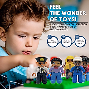 Kids Toys People Figures for Kids - Preschool Toys Building Blocks People Set for Kids - Compatible with Major Brands Building Blocks for Toddlers 1-6 - STEM Building Toys - (16 Toy Figures People)