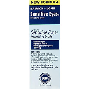 Bausch & Lomb Sensitive Eyes Rewetting Drops 0.5 FL OZ