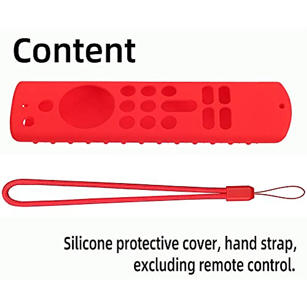 Remote Cover for TV Stick (3rd Gen) TV Stick 4k&4K Max (2021 Release) Silicone Protective Cover Shockproof Remote Control Glove with Lanyard(Black)