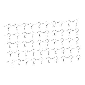 TEHAUX Earring Accessories Kit 50pcs Earring Hooks in Silver Copper Safe and Easy to Wear for DIY Jewelry