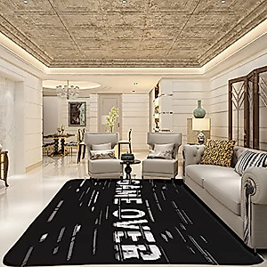 LUCKYLEI Large Game Area Rugs 3D Gamer Carpet Decor Game Printed Living Room Mat Bedroom Controller Player Boys Gifts Home Non-Slip Crystal Floor Polyester Mat 63x94inch