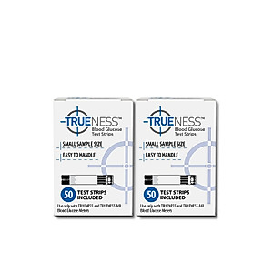 TRUENESS Blood Glucose Test Strips - Diabetic Blood Sugar Test Strips - Compatible with TRUENESS Meters for Accurate Diabetes Monitoring - 50 Count (2 Pack)