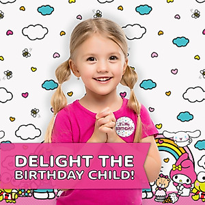 Hello Kitty Birthday Decorations & Party Supplies | Hello Kitty Plates and Napkins, Cups, Tablecloth, Forks, Sticker | Serves 16 Guests | Officially Licensed