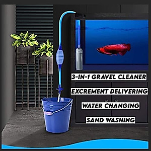 LL Products Gravel Vacuum for Aquarium - Fish Tank Gravel Cleaner- Aquarium Vacuum Cleaner -Aquarium Siphon - 8 FT Long Aquarium Gravel Cleaner with Minnow Net