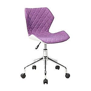 Techni Mobili Modern Height Adjustable Office Task Chair, Purple