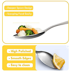 Lehoo Castle Kids Silverware Stainless Steel, 6pcs Toddler Spoons and Forks Knife Set, Safe Children Flatware, Silverware for Toddlers, Toddler Utensils Self Feeding (Construction Vehicles)