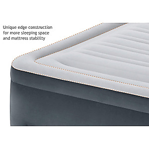 Intex Comfort Plush Elevated Dura-Beam Airbed with Internal Electric Pump, Bed Height 22", Queen